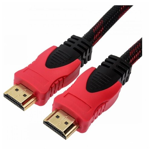 Кабель HDMI-HDMI ver. 1.4 (плетеный шнур / ткань) Длина: 3 м