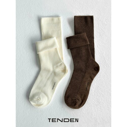 Носки TENDEN, размер one size, коричневый