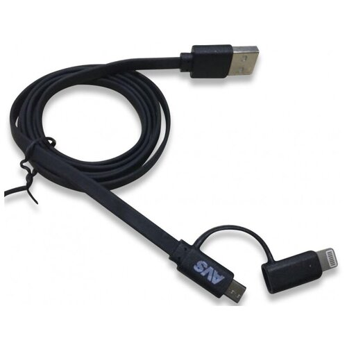 USB кабель AVS для iphone 5/6/7 + micro USB(1м) MIP-563