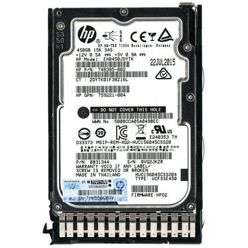 Жесткий диск HP 759210-S21 450Gb SAS 2,5" HDD