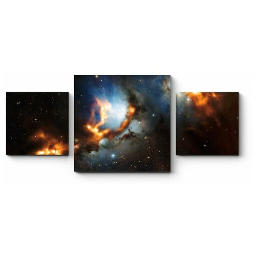 Модульная картина Туманность Ориона 90x39
