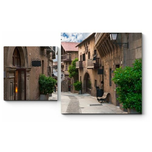 Модульная картина Старинная улочка Барселоны90x54