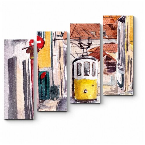 Модульная картина На узких улочках Лиссабона 80x69