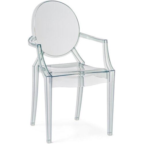 Пластиковый стул с подлокотниками KAPIOVI LUIS, прозрачный