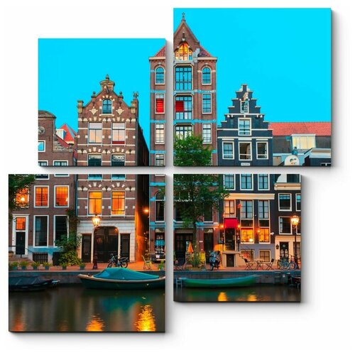 Модульная картина Амстердам каким мы его знаем 120x120