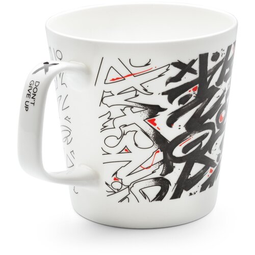 Кружка фарфоровая, чашка для чая и кофе APOLLO genio "Grafit Molto", 600 мл