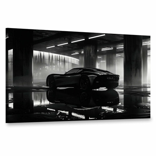 Интерьерная картина 100х60 "Загадочный автомобиль"
