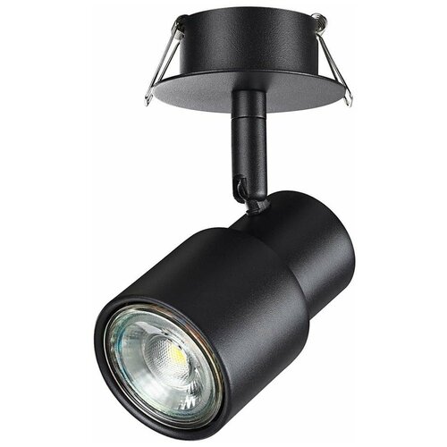 Встраиваемый светильник Novotech Molo 370924, GU10, 50Вт, кол-во ламп:1шт, Черный