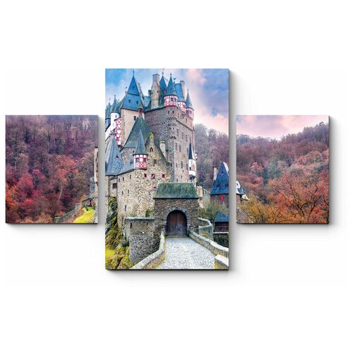Модульная картина Сказочный замок в горах 140x91