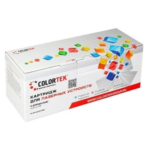 Картридж Colortek CT-Q7516A, 12000 стр, черный