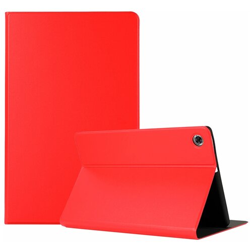 Чехол для планшета Samsung Galaxy Tab A9 (2023) 8.7 дюйма (SM-X110/X115), кожаный, трансформируется в подставку (красный)