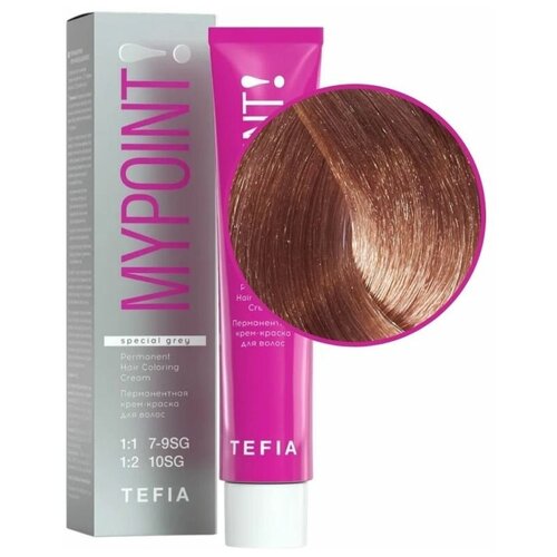 Tefia Mypoint Color Special Grey перманентная крем-краска для седых волос, 9.80 очень светлый блондин коричневый, 60 мл