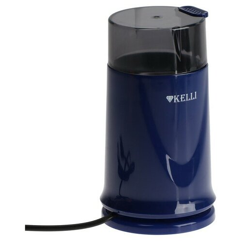 Кофемолка KELLI KL-5112, электрическая, ножевая, 300 Вт, 70 г, синяя
