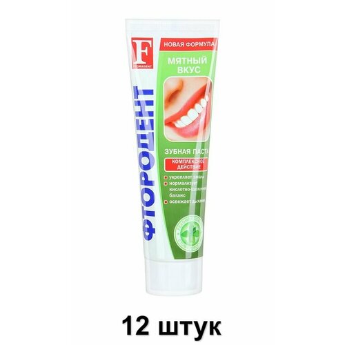 Фтородент Паста зубная Мятный вкус, 125 г, 12 шт.