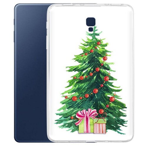 Чехол задняя-панель-накладка-бампер MyPads Елка новогодняя с подарками акварель для Samsung Galaxy Tab A 10.5 SM-T590 (2018)/Samsung Galaxy Tab A 10.5 SM-T595 (2018) противоударный