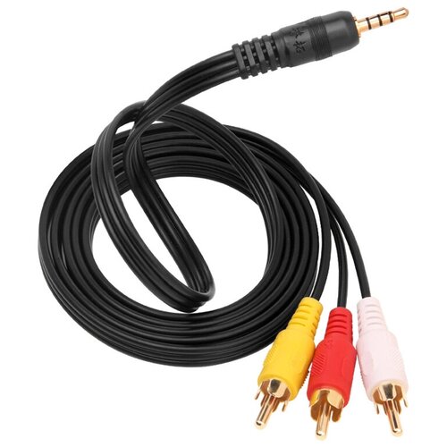 Аудио-видео AV-кабель-штекер MyPads-TA108994 RCA x3 (тюльпаны) - Jack 3.5мм 1.5м черный