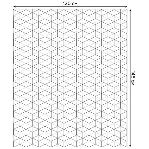 Скатерть прямоугольная JoyArty "Переплетение шестигранников" из сатена, 120x145 см