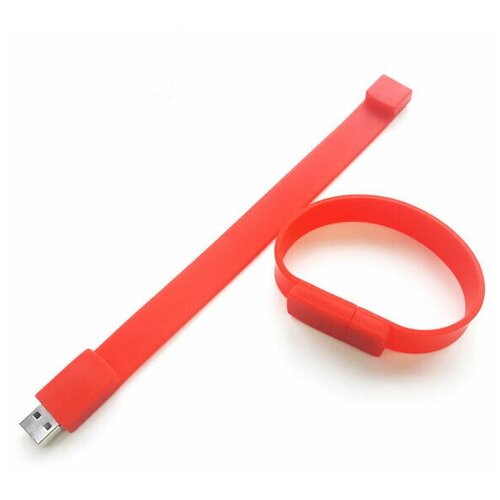Флешка-браслет С01, 16 ГБ RED красная, размер взрослый
