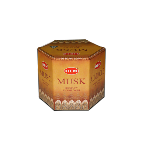 Благовония HEM Back Flow MUSK (Мускус), 40 конусов