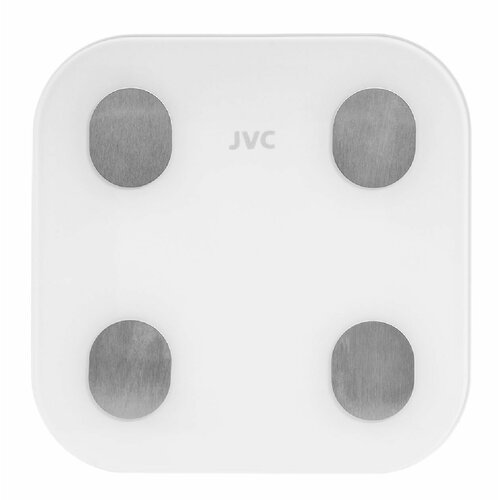 SMART напольные весы JVC управление со смартфона, до 180 кг, с функцией BMI измерение жира, жидкости, мышечной и костной ткани