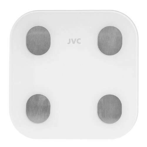 SMART напольные весы JVC управление со смартфона, до 180 кг, с функцией BMI измерение жира, жидкости, мышечной и костной ткани