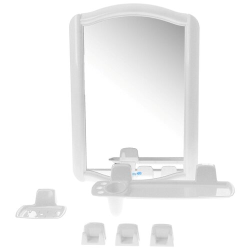 Набор для ванной Berossi 46 (Беросси 46), снежно-белый, BEROSSI (Изделие из пластмассы. Размер зеркало 352 х 520 мм) (НВ04601000)