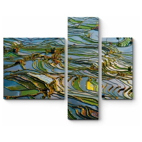 Модульная картина Сезон паводков на полях Вьетнама 120x99