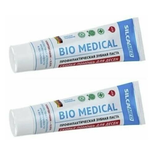 Silcamed Зубная паста "BIO MEDICAL", 130 гр, 2шт