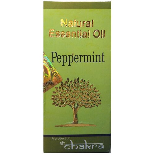 Natural Essential Oil PEPPERMINT, Shri Chakra (Натуральное эфирное масло перечная мята, Шри Чакра), 10 мл.