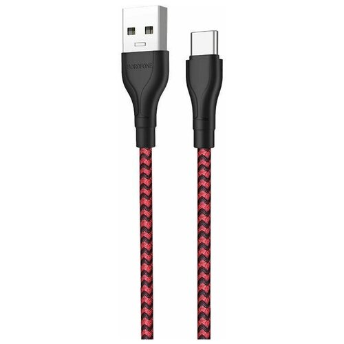 Кабель USB Type-C Borofone BX39 <черно-красный>