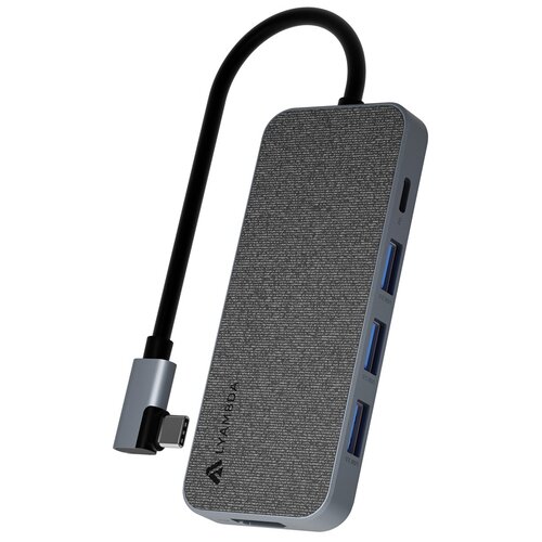 USB-концентратор  Lyambda LC129, разъемов: 5, серый