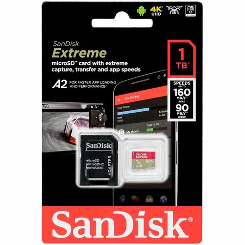 Карта памяти MicroSD SanDisk 1ТБ UHS-I + адаптер (SDSQXA1-1T00-GN6MA)