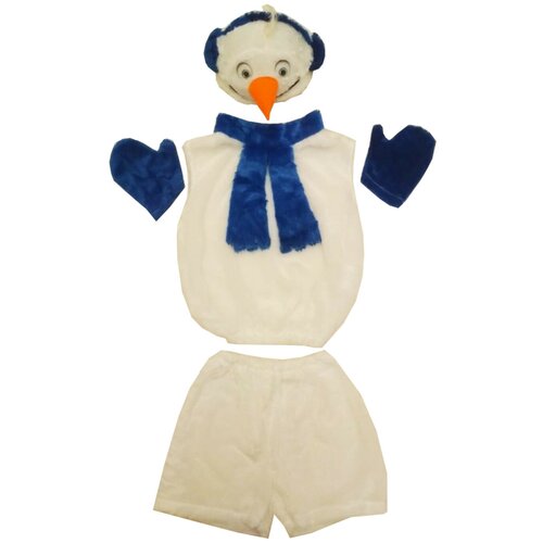 Карнавальный костюм детский снеговик с шарфиком LU8765 InMyMagIntri 110-116cm