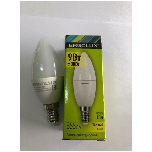 Светодиодная лампа Ergolux LED-С35-9W-E14-3K