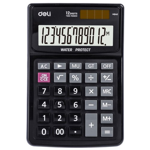 Калькулятор бухгалтерский deli EM04031, черный