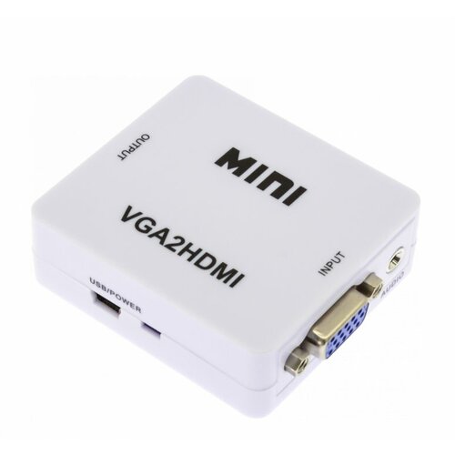 Переходник (адаптер) VGA-HDMI, белый