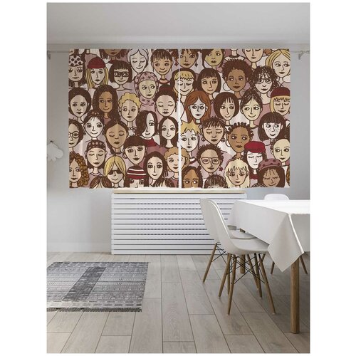 Классические шторы JoyArty "Женское разнообразие", серия Oxford DeLux, 2 полотна 145x180 см