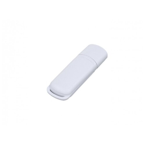 Промо флешка пластиковая с цветными вставками (4 Гб / GB USB 2.0 Белый/White 003)