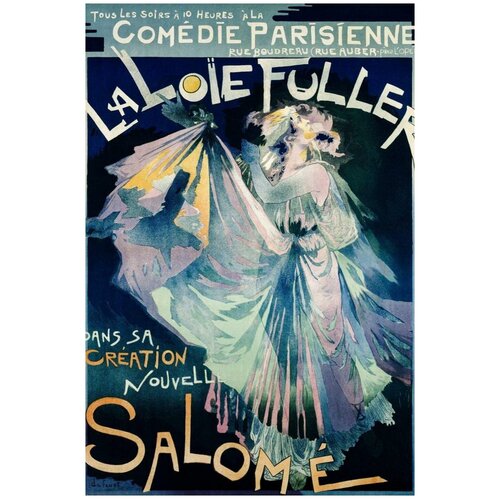 Постер / Плакат / Картина Афиша - Комедия Парижанка с портретом Луи Фуллер 40х50 см в подарочном тубусе