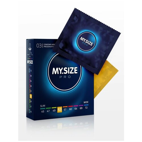 Презервативы MY.SIZE размер 53 - 3 шт, прозрачный