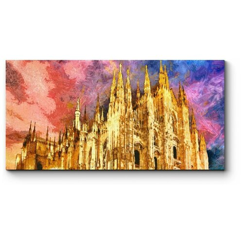 Модульная картина Вечерние краски Милана 40x20