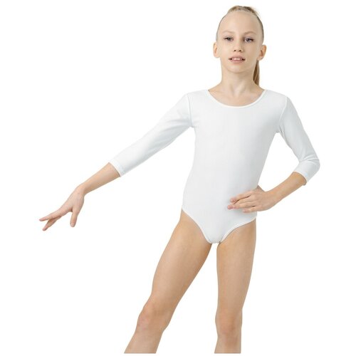 Купальник гимнастический  Grace Dance, размер 34, белый