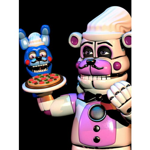 Плакат, постер на бумаге Five Nights at Freddy s/фнаф/игровые/игра/компьютерные герои персонажи. Размер 30 х 42 см