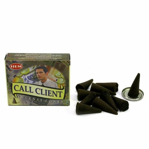 Благовония HEM "CALL CLIENT" (Звонок Клинту), 10 конусов