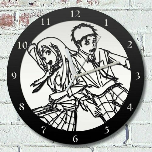 Настенные деревянные бесшумные часы аниме My Dress Up Darling - 2381