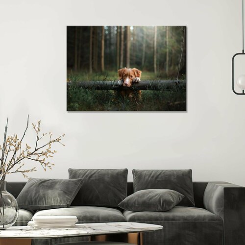 Интерьерная картина на холсте - грустная собака 40х60