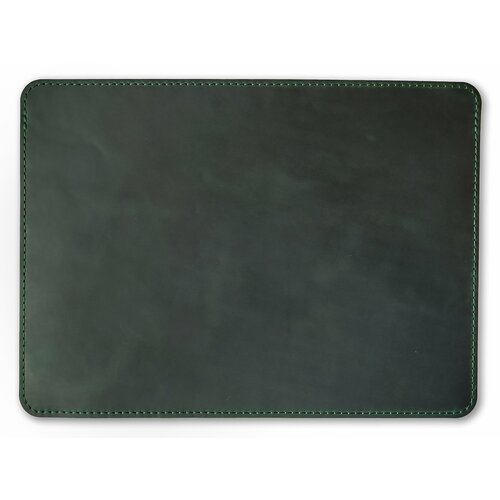 Кожаный чехол для Macbook Air/Pro 13. Горизонтальный. Изумрудный "Emerald"