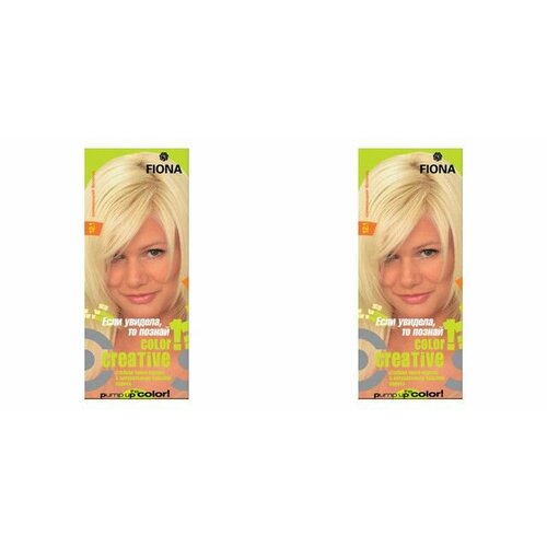 FIONA Крем-Краска для волос, Creative Color, 12.1, Сияющий блонд, 100 мл, 2 шт