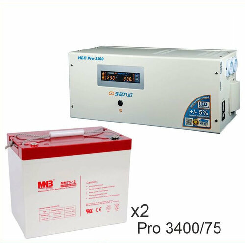 Энергия PRO-3400 + Аккумуляторная батарея MNB MМ75-12