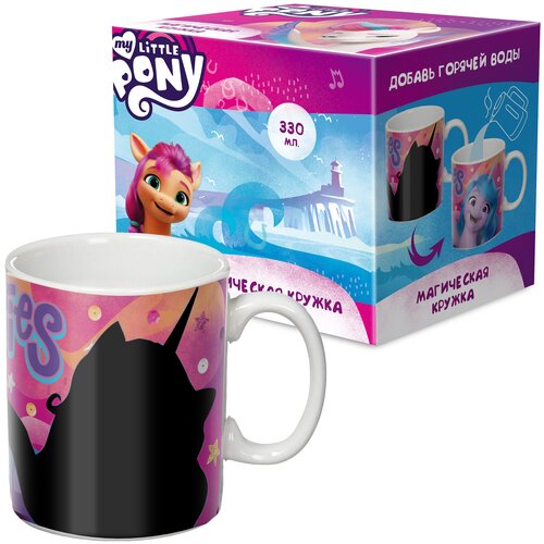 Термо-кружка "My Little Pony: Новое поколение", Розовая, в подарочной упаковке, 330 мл, фарфор